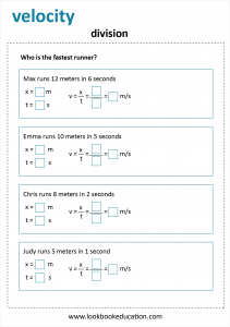 Worksheet Velocity - Lookbook Education
