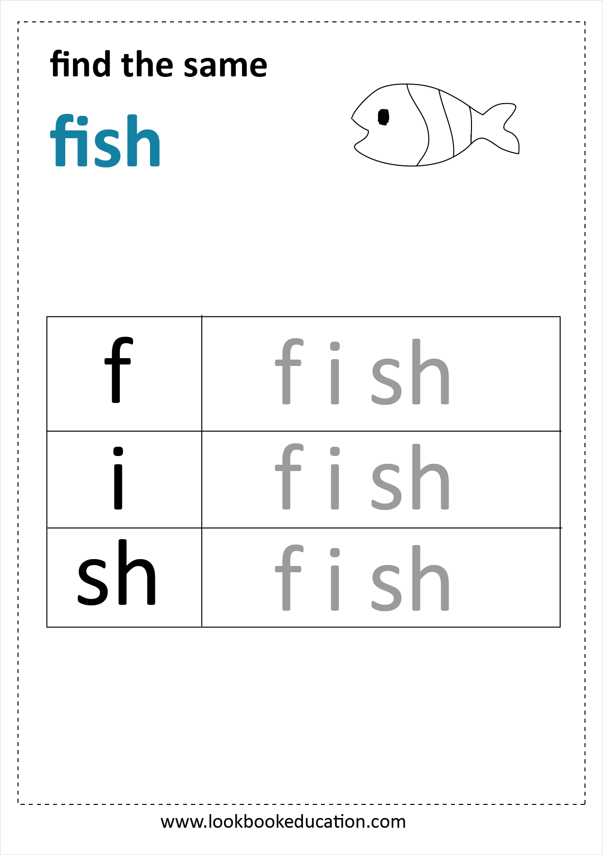 Worksheet Fish Lookbook Education