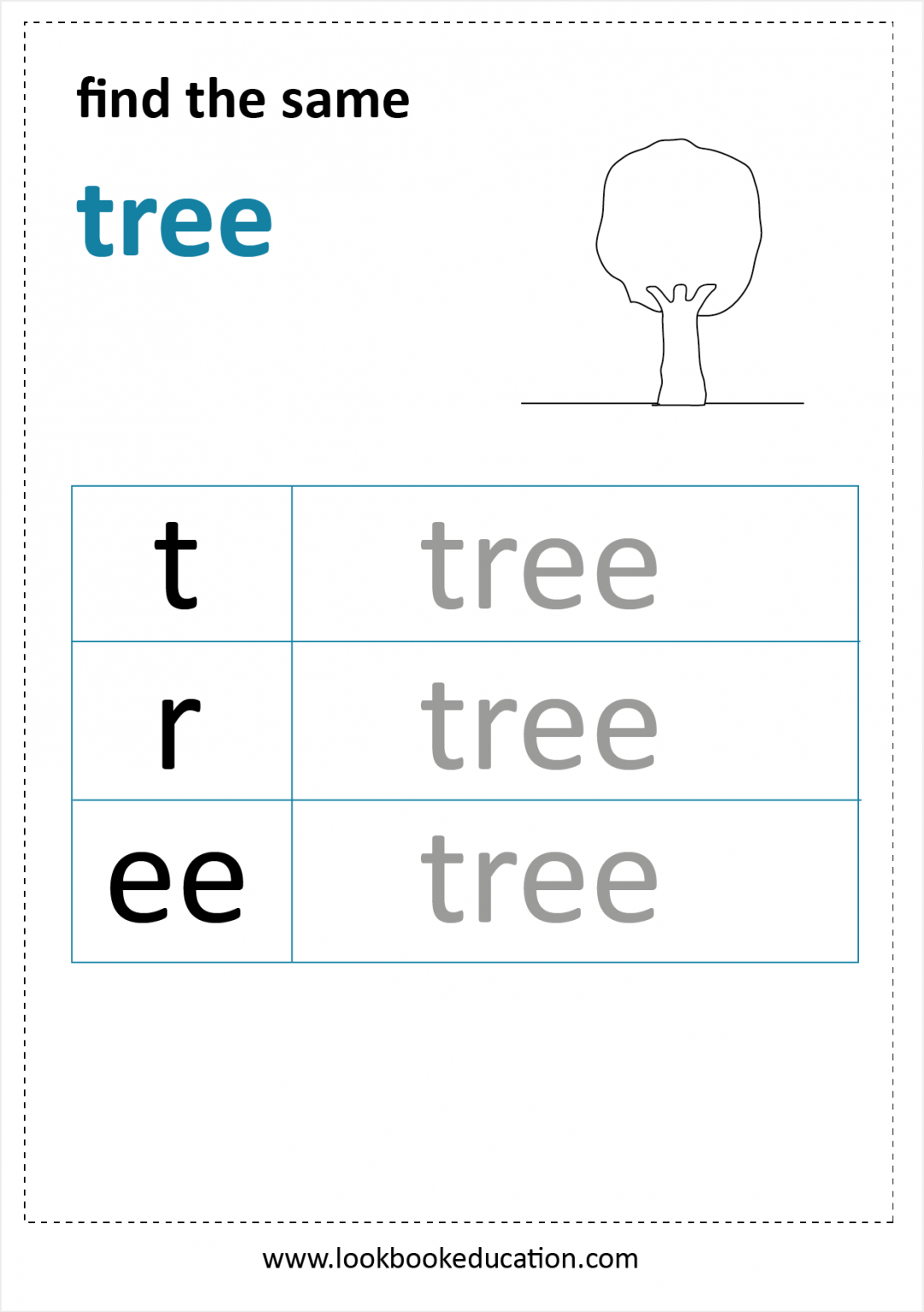 Worksheet Tree - Lookbook Education
