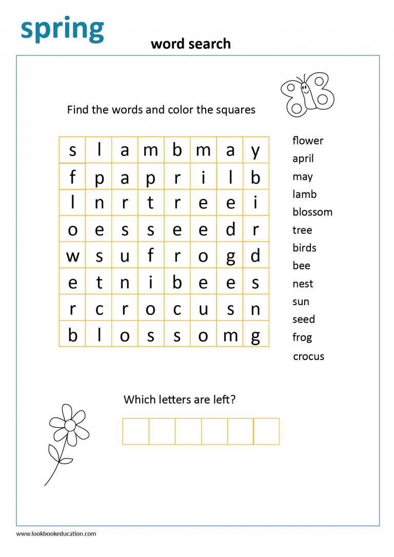 Worksheet Spring Word Search - Lookbook Education