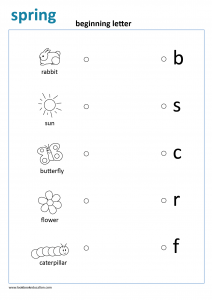 Worksheet Beginning Letter Spring - Lookbook Education