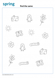 Worksheet Find the same Spring - Lookbook Education