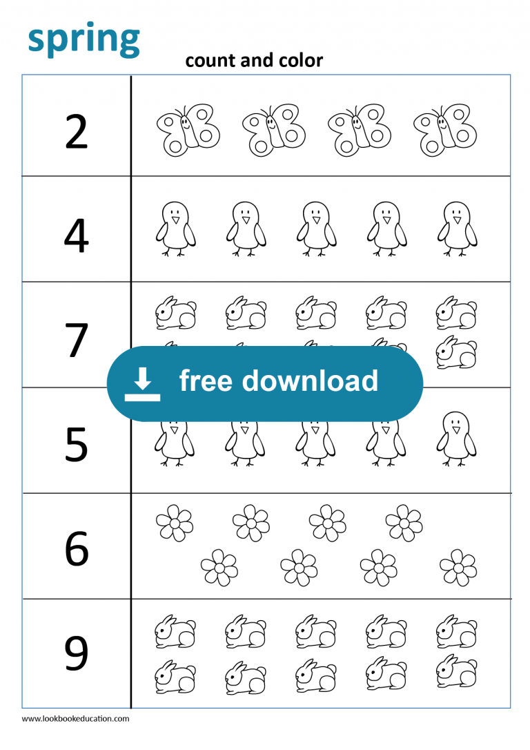 Worksheet Count and Color Spring - LookbookEducation.com