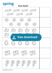 Worksheet How Many? Spring - LookbookEducation.com