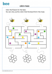 Worksheet Color Maze Bee - LookbookEducation.com