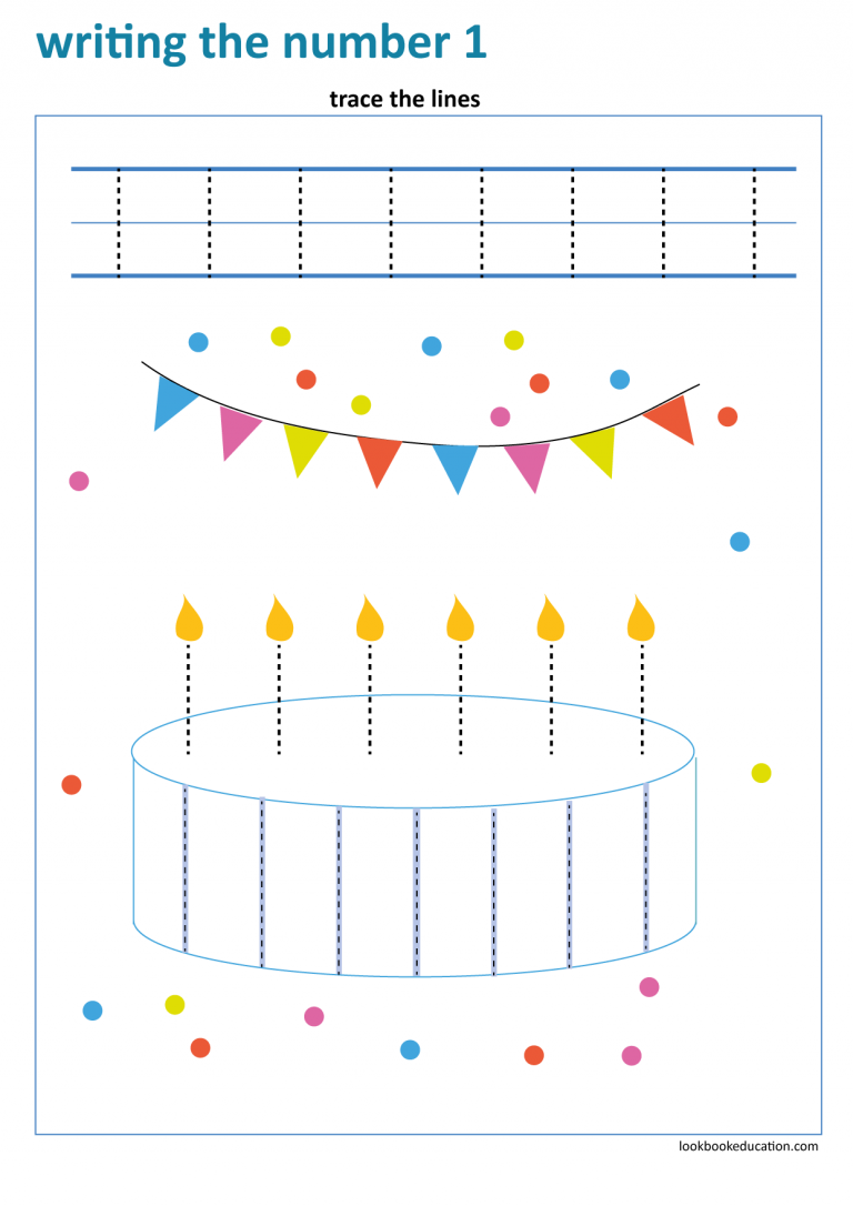 Worksheet Writing the Number 1 - Lookbook Education