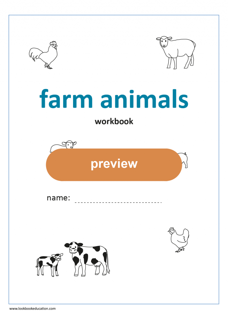 Workbook Farm Animals - LookbookEducation.com