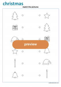 Worksheet Matching Christmas - LookbookEducation.com