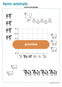 Worksheet Farm Animals Count and Graph - LookbookEducation.com