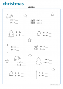 Worksheet Christmas Addition - LookbookEducation.com
