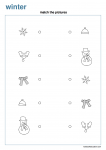 Worksheet Winter Matching - LookbookEducation.com