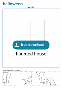 Worksheet Halloween Puzzle Haunted House - LookbookEducation.com