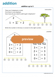 Worksheet Addition up to 5 - LookbookEducation.com