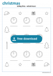 Worksheet Christmas Telling Time Whole Hours - LookbookEducation.com