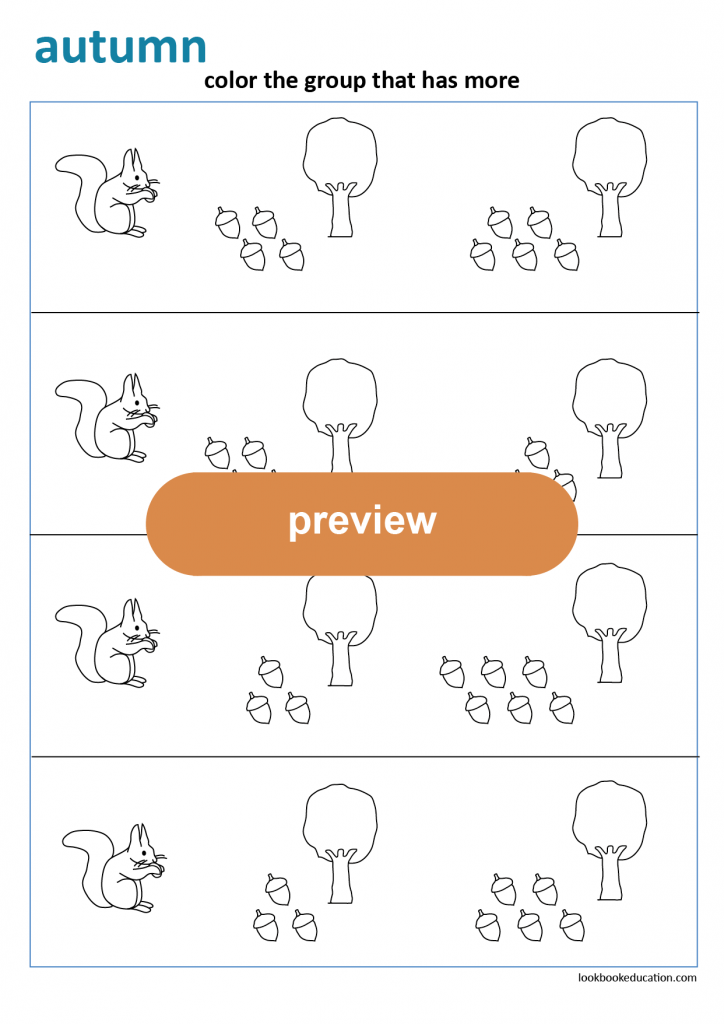 Worksheet More Autumn - LookbookEducation.com