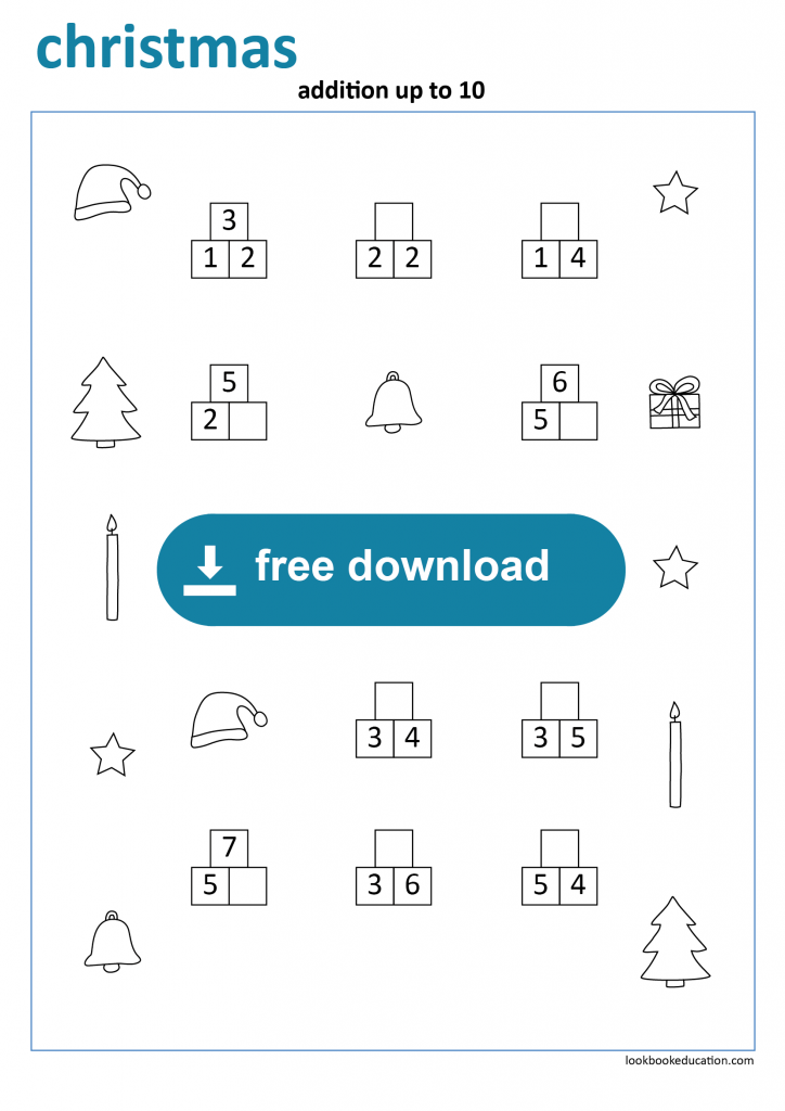 Worksheet Christmas Addition up to 10 - LookbookEducation.com