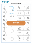 Worksheet Writing the Number 3 Winter - LookbookEducation.com